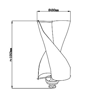 Wind Turbine Generator Kit, Vertical Wind Turbine Generator with Charge Controller, 12V 400W Wind Power Generator Energy Supply for Boats, Green Windmills, Industrial, 300RPM