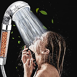 NOSAME Shower Head, Filter Filtration High Pressure Water Saving 3 Mode Function Spray Handheld Showerheads for Dry Skin & Hair