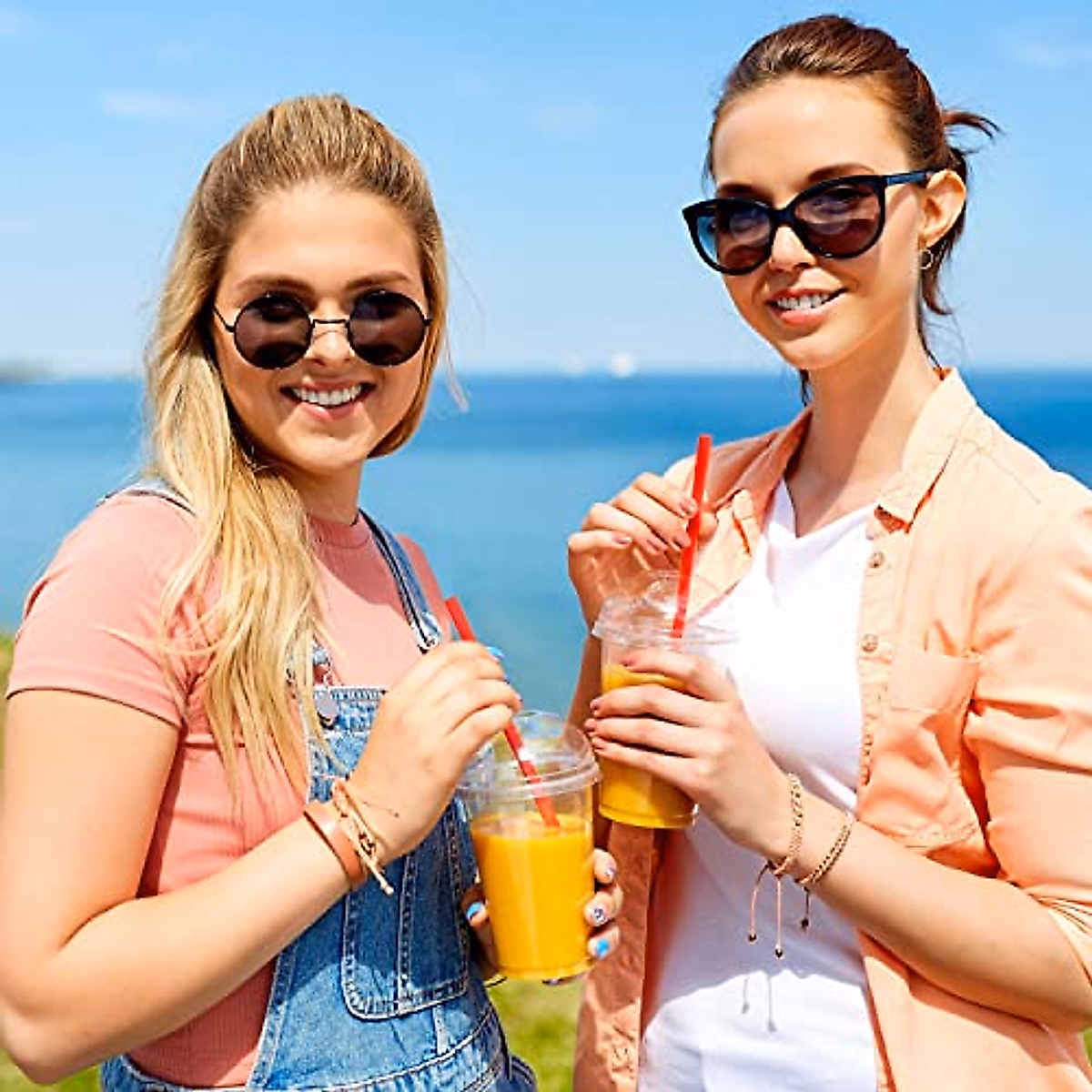 200 Individually Wrapped Boba Straws, Multi Color Plastic Milkshake Straws, Jumbo Smoothie Straws, Disposable Wide-mouthed Large Straws