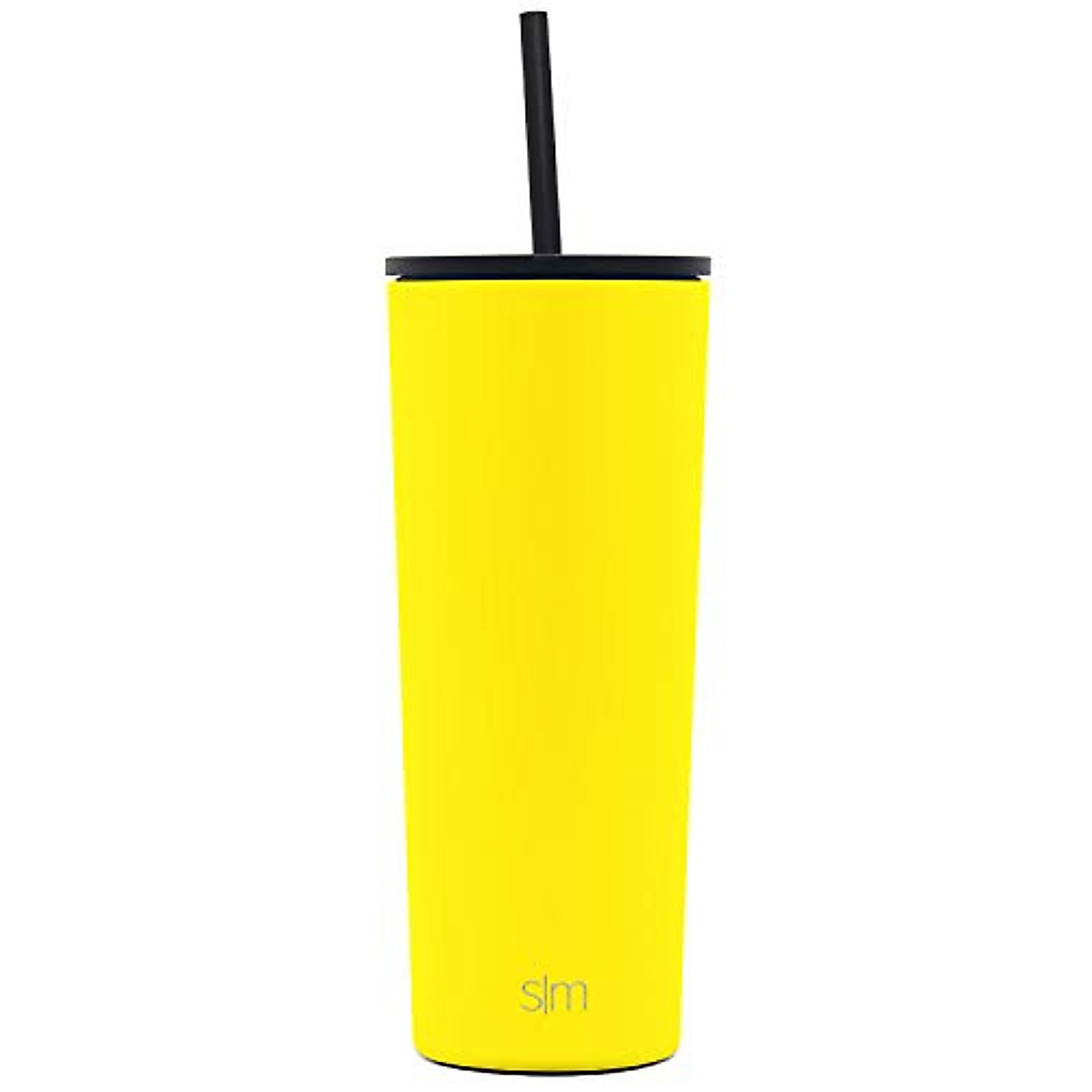 Simple Modern Insulated Tumbler Cup with Straw Lid and Flip Lid | Reusable Stainless Steel Water Bottle for Cold Brew Tea Iced Coffee Travel Mug | Classic Collection | 24oz | Sunshine