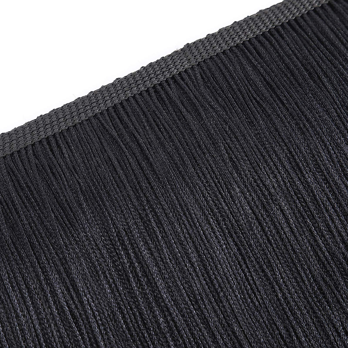 10 Yards Sewing Fringe Trim - Fringe Tassel 15cm Width for Skirt Wedding Dress Lamp Shade Decoration(Balck)