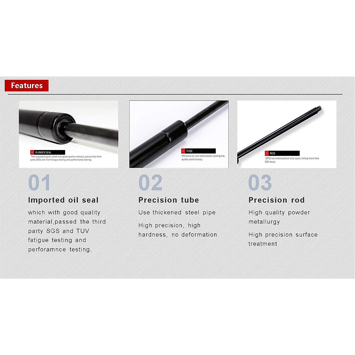 2Pcs 17.42 Inch Rear Back Window glass Struts Lift Supports Compatible With 08-12 Escape - 08-12 Tribute - 08-12 Mariner For the Rear Window Glass - Shock Gas Spring Prop Rod