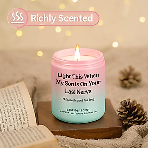 LEADO Scented Candle, Daughter in Law Gifts - Funny Wedding, Birthday, Christmas Gifts for Daughter in Law, Sons Girlfriend, Future Daughter in Law - Daughter in Law Gifts from Mother in Law