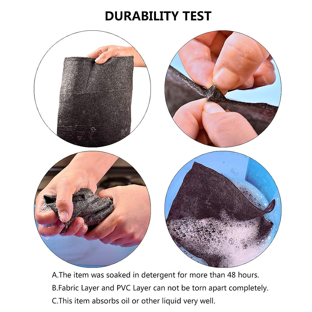 Under The Sink Mat,Kitchen Tray Drip,Cabinet Liner,Fabric Layer,Waterproof Layer,Reusable,Washable (36inches x 24inches)