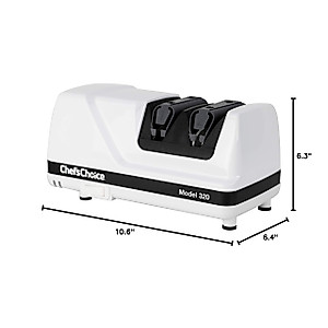 Chef'sChoice FlexHone/Strop Professional Electric-Knife Sharpener, 2-Stage, White