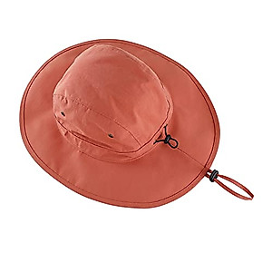 Home Prefer Summer UPF 50+ Men's Sun Hat Wide Brim Fishing Hat Womens Bucket Safari Hat (Burnt Orange)