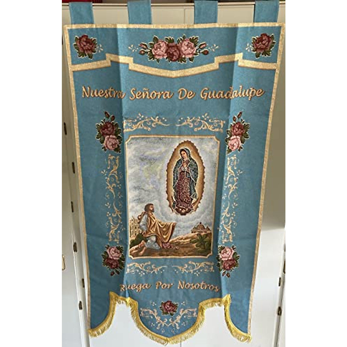 Processional Banner Spanish, OLO Guadalupe and Juan Diego, Spanish language