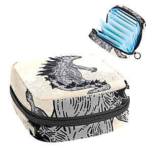 dinosaur,Period Pouch Portable,Tampon Storage Bag,Tampon Holder for Purse Feminine Product Organizer
