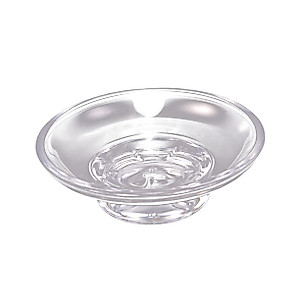 COOLHIYA Box Vanity Soap Savers for Bar Soap Glass Dish Soap Dispenser Glass Container Terrarium Glass Soap Stand Round Tray Sink Tray Decor Bathroom Soap Container Crystal Soap Dish