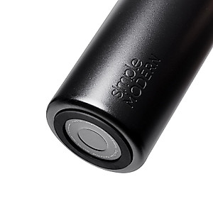 Simple Modern Insulated Tumbler with Lid and Straw | Leak-Proof Iced Coffee Cup | Ceramic-Lined Stainless Steel Travel Mug | Gifts for Women Her Him | Classic Signature | 24oz | Midnight Black