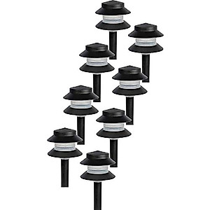 Paradise Plastic Path Stake Light (Black, 8 Pack)