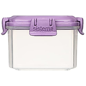 Sistema To Go Collection Mini Knick Knack Snack Container, 2.09 oz./62 mL, Pink/Green/Blue/Purple, 4 Count