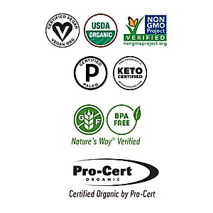 Nature's Way Organic MCT Oil From Coconut, Non-GMO, Gluten-free, 14 g MCTs per serving, 16 FL Oz