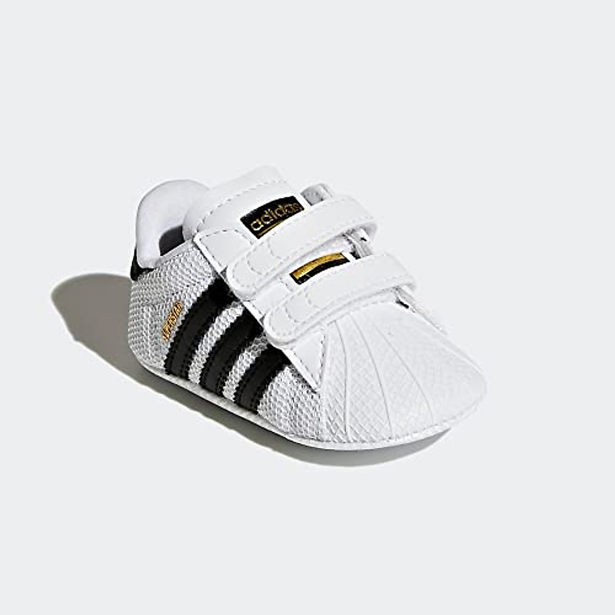 adidas Originals unisex child Superstar Sneaker, Core White/Black/White, 4 Toddler US