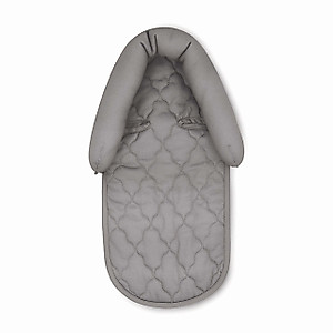 Travel Bug Baby & Toddler 2-in-1 Head Support Duo Head Support for Car Seats, Strollers & Bouncers (Grey/White)