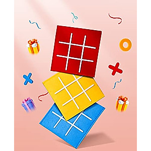 JoyCat Tic Tac Toe Strategic Board Game for Kids and Family,Birthday Party Favors,Classic Educational Toys for Goodie Bag Stuffers,Gifts for Students with Envelope,Easy to Store(Bulk Pack of 30)