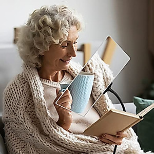 4X Magnifying Glass with Stand, 10"x6" Flexible Gooseneck Magnifying, Large Page Magnifier for Reading Small Prints & Low Vision Seniors with Aging Eyes