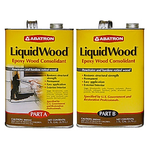 Abatron LiquidWood 2 Gallon Kit 2 Part Structural Epoxy Wood Hardener and Consolidant Resin.