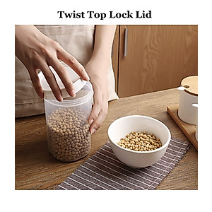 TIAN CHEN Overnight Oats Containers with Lids, 4 pcs, 22oz/30oz Airtight Deli Storage Round Jars, Leak Proof Twist Top Cereal Cups on the Go, Reusable, BPA Free (2pcs22oz,2pcs 30oz) White
