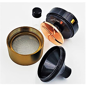 Coarse to Fine Spice Mill, Black and Gold Color