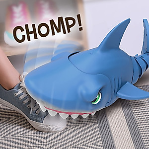 Skyrocket Mega Chomp Remote Control Shark Toys for Boys and Girls Ages 4+ with 2.4 GHz Controller and RC Chomping Action, Blue (18493)