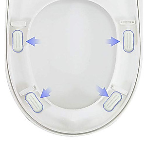 FOOFOO Bidet Toilet Seat Bumper for Bidet Attachment with Strong Adhesive White 4PACK