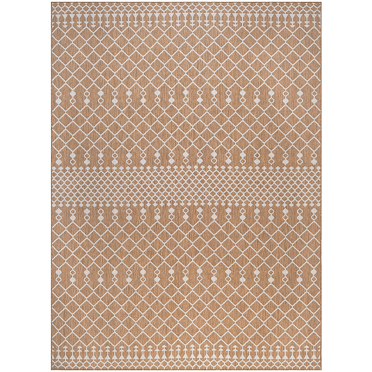 Nourison Positano Indoor/Outdoor Jute 8' x 10' Area Rug, Easy- Cleaning, Non Shedding, Bed Room, Living Room, Dining Room, Backyard, Deck, Patio (8x10)