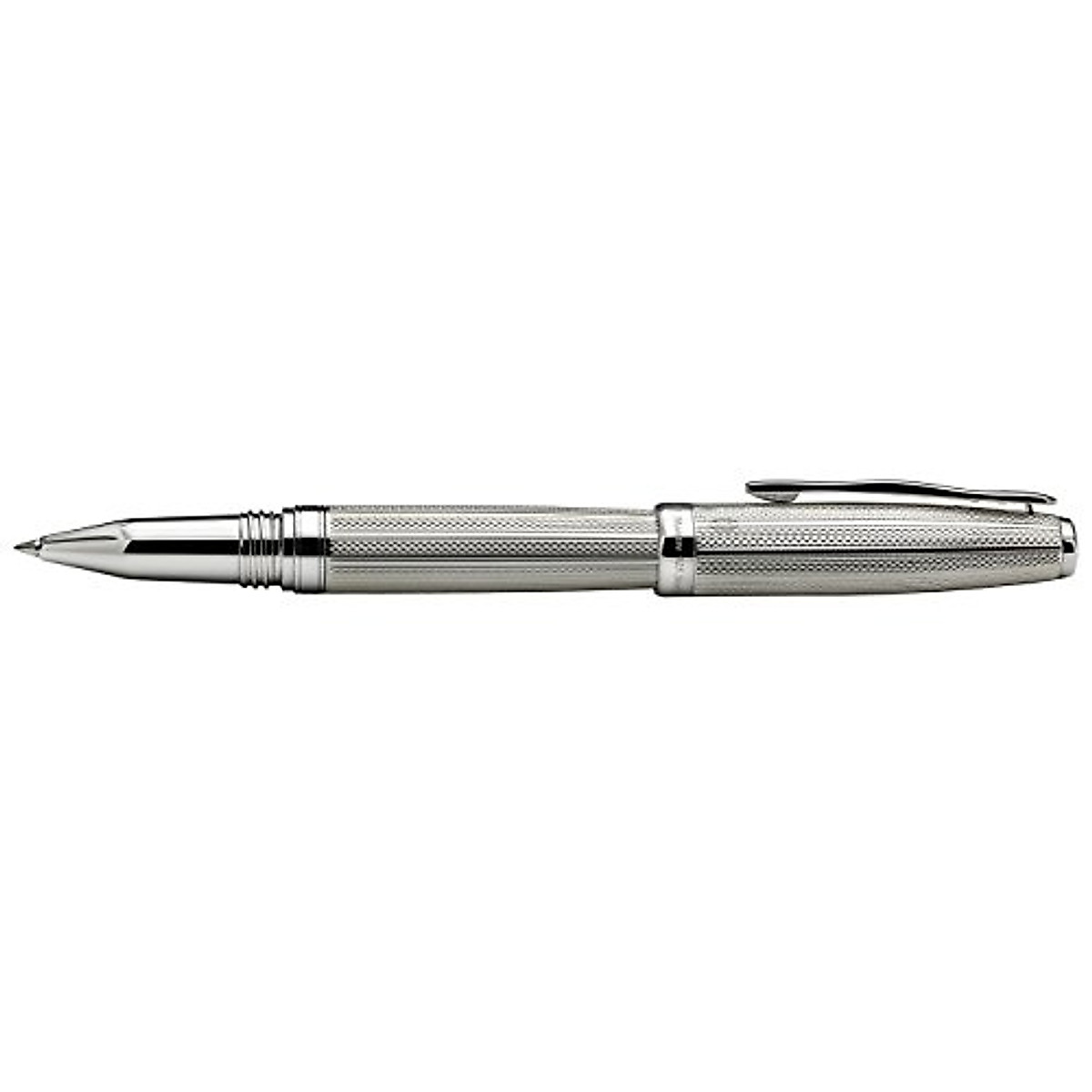 Xezo Solid 925 Sterling Silver Serialized Fine Rollerball Pen with Screw-On Cap (Maestro 925 Sterling Silver R-1)