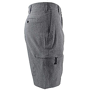 Facitisu Mens Waterproof Amphibian Workout Shorts Casual Athletic Golf Short Pants (Grey, 34)