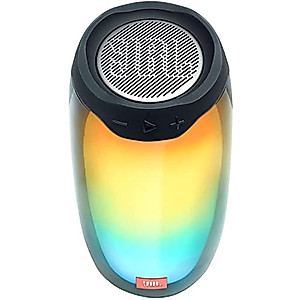 JBL Pulse 4 - Waterproof Portable Wireless Bluetooth Speaker with Light Show, Includes LED Flashlight Key Chain Bonus - Black