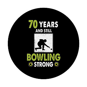 Lawn Bowls 70th Birthday Idea For Men & Funny Lawn Bowling PopSockets Swappable PopGrip