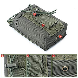 LIVIQILY 1000D Nylon Outdoor Tactical Pouch Sports Pendant Military Molle Radio Walkie Talkie Holder Bag Hunting Magazine Pouches Pocket