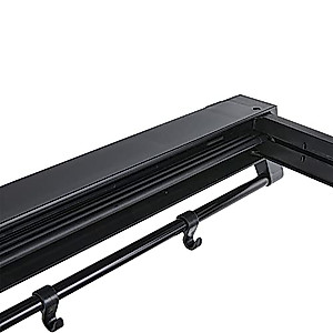 Delysia King Clothes Laundry Drying Rack，Collapsible Wall Mounted Hanger|7 Drying Rods (Black)