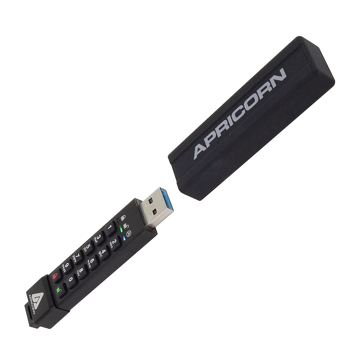 Apricorn Aegis Secure Key 3Z 8GB 256-bit AES XTS Hardware Encrypted FIPS 140-2 Level 3 Validated Secure USB 3.0 Flash Drive (ASK3Z-8GB)