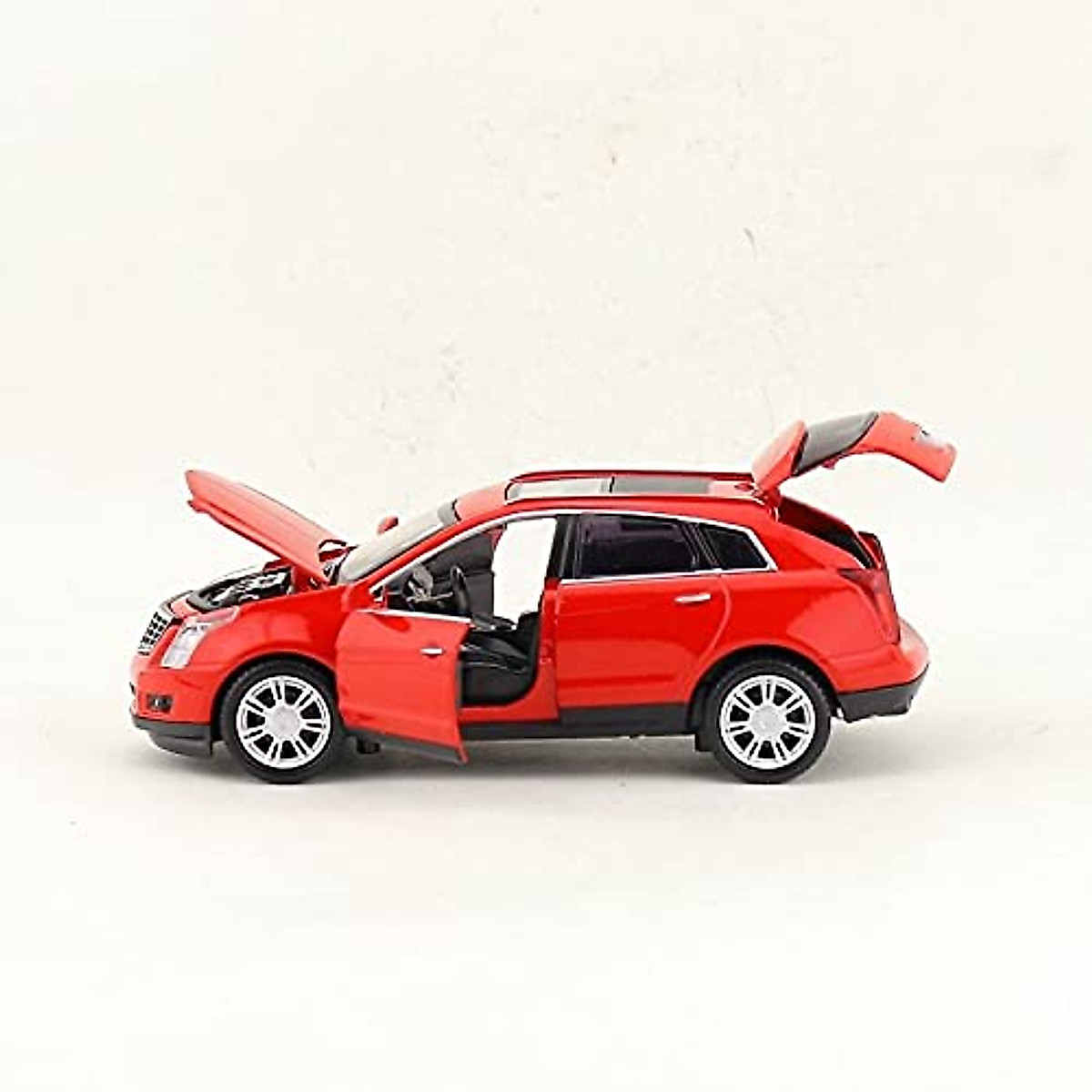 KHBSM Alloy Car Toy 1:32 for C-adillac for SRX SUV Alloy Car Model Metal Diecast Sound and Light Pull Back Toy Vehicle Kids Gift (Color : Red)