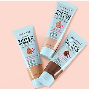 Wet n Wild Bare Focus Tinted Hydrator Matte Finish, Medium Tan, Oil-Free, Moisturizing Makeup | Hyaluronic Acid | Sheer To Medium Coverage
