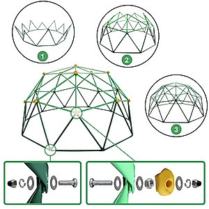 SMkidsport Dome Climber with Canopy, 10 FT Climbing Dome for Kids,1000 LBS Capacity, Rust and UV Resistant Steel, Be Applicable Garden, Backyard, Playground and More Indoor/Outdoor Places (Green)
