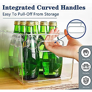 KOKITEA Clear Storage Bins With Lids, 4 Pack Plastic, Stackable Food Storage Organizer Bins For Kitchen Organization, Pantry And Fridge