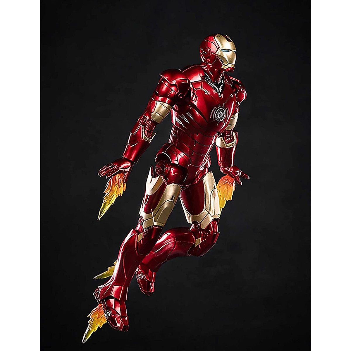 UXOUYIC Irοnman Movie Series - Collectible Irοnman Action Figure Metal Painting 20 Joints Movable Model Toys (7 inches) (Mark 3)