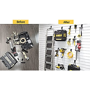 ATOOLA Slatwall Hooks, Garage Slatwall Accessories, Multi Size Slatwall Hooks and Hangers, 14Pack