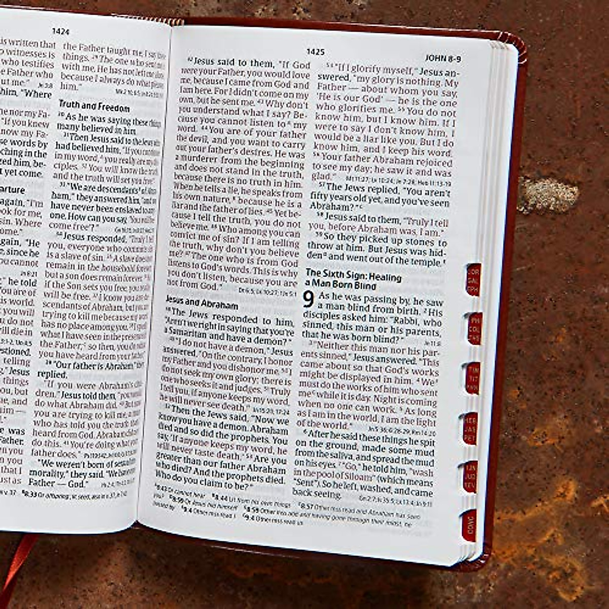 CSB Large Print Personal Size Reference Bible, Brown LeatherTouch, Indexed, Red Letter, Presentation Page, Cross-References, Full-Color Maps, Easy-to-Read Bible Serif Type