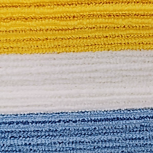 Amazon Basics Microfiber Cleaning Cloths, Non-Abrasive, Reusable and Washable - Pack of 24, 12 x16-Inch, Blue, White and Yellow