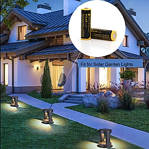 GEILIENERGY 4 Pack 4/5 AA(NOT AA Size) 14430 3.2v 500mAh LiFePO4 Lithium Rechargeable Solar Battery Pack Replacement for Outdoor Solar Lights