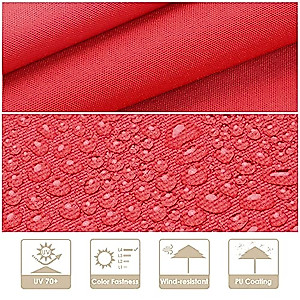 Yescom 11ft 3 Tier UV70+ Push Tilt Patio Umbrella Crank Handle Outdoor Cafe Deck Table Garden Backyard Hotel