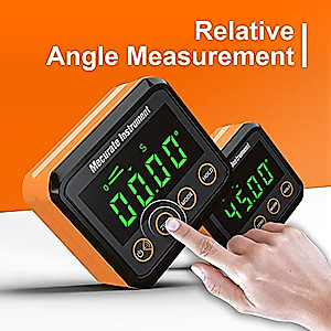 Mecurate Digital Angle Gauge and Protractor, Precise Measurement Digital Angle Finder tool with LCD and Backlight for Woodworking and Building