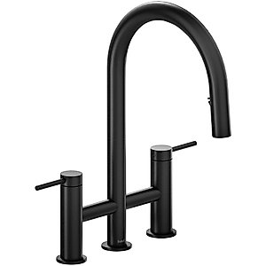 Riobel AZ400BK - Azure kitchen faucet with spray, Black