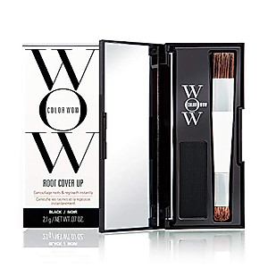 Color Wow Root Cover Up, Black – Instantly cover greys + touch up highlights, create thicker-looking hairlines, water-resistant, sweat-resistant - No mess multi-award-winning root touch up