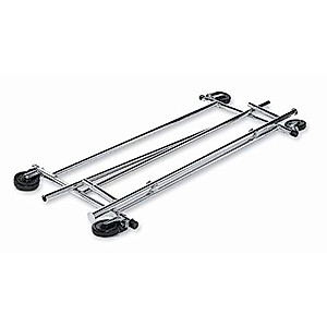 NAHANCO RCS2 Metal Collapsible Rolling Garment Rack, Chrome (1 Rack)