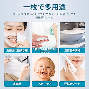 Winner Disposable Face Towels, 100% Natural Cotton, OEKO-TEX® Certified, Cleansing Towels, Lint-Free, Hand Wipes, Makeup Removers, For Dry and Sensitive Skin, Facial Towels, 20x20cm, Pack of 100