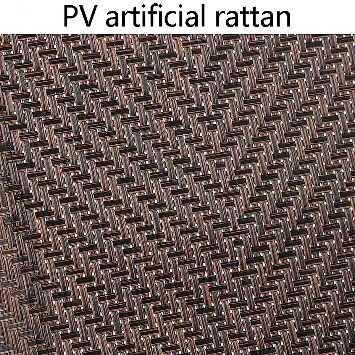 KAXLDHH Rattan Chairs Rocking Chair Outdoor Rocker Oversized Rocker, Padded Cushion Comfy Patio Chairs Camping Chairs with Steel Frame for Patio, Backyard, Balcony, Porch, 150KG Weight Capacity